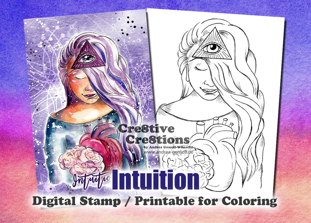 Intuition - Digital Stamp / Printable Coloring Page by Andrea Gomoll ...