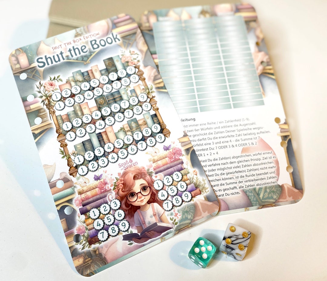 Sparspiel shut the Book shut the Box Edition A6 GEDRUCKT ...