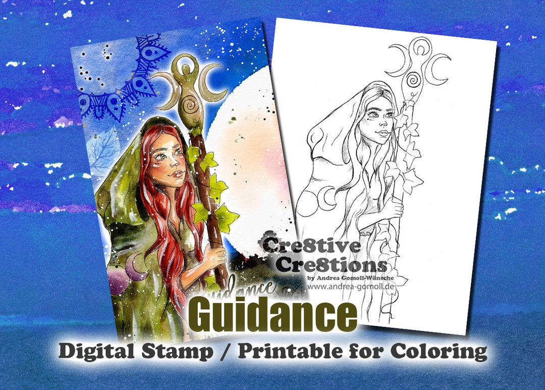 Guidance - Digital Stamp / Printable Coloring Page by Andrea Gomoll ...