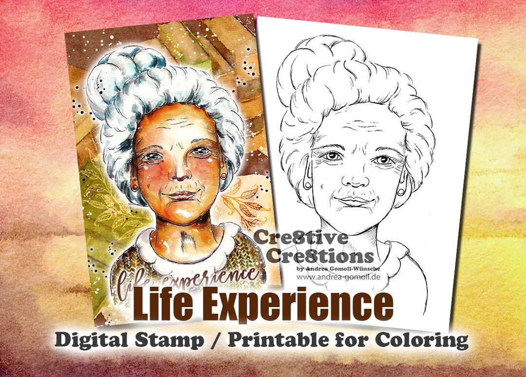Life Experience - Digital Stamp / Printable Coloring Page by Andrea ...