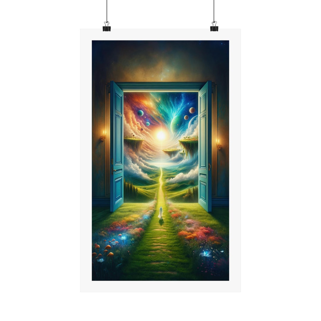 Mystical Pathway Universe Poster 14x23 Surreal Landscape - Etsy