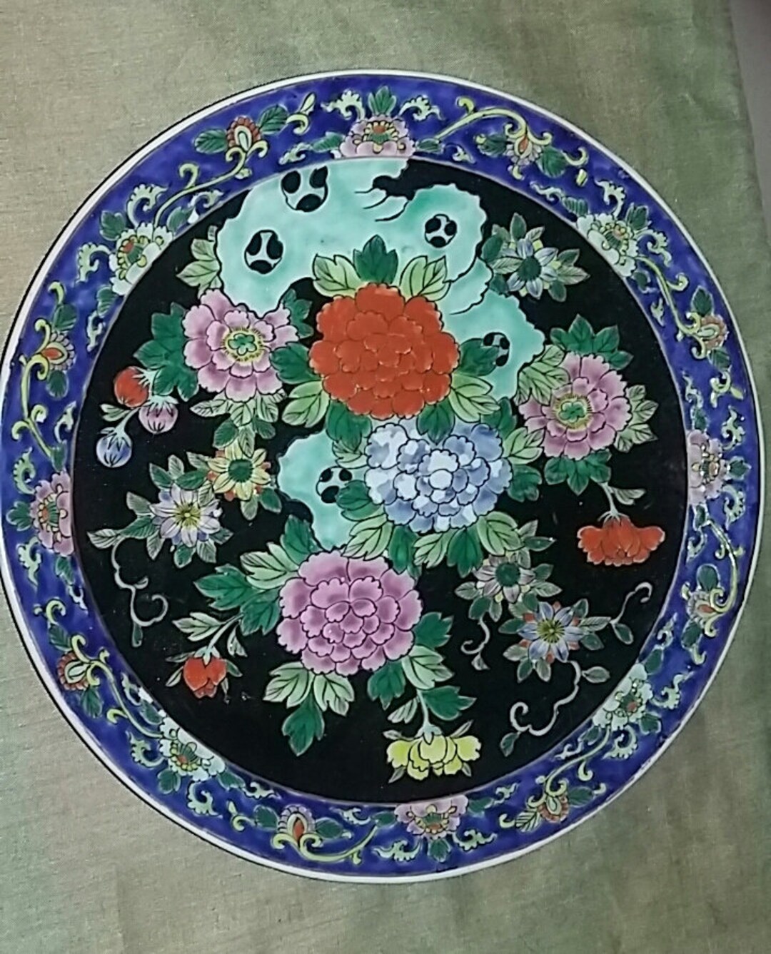 Antique Japanese Nippon ORIENTAL PLATE Sea of Flowers - Etsy