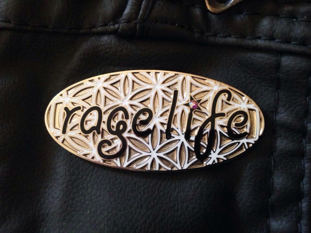 Flower of Life Rage Life Pin - Etsy