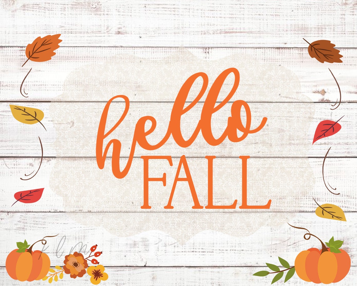 Hello Fall Printable Hello Fall Wall Art Fall Wall Decor - Etsy Nederland