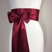 Burgundy Sash Burgundy Satin Sash Maroon Sash Holiday Sash | Etsy