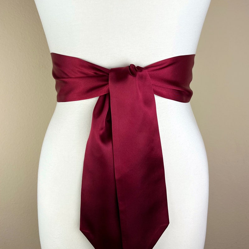 Burgundy Bridal Sash - Etsy