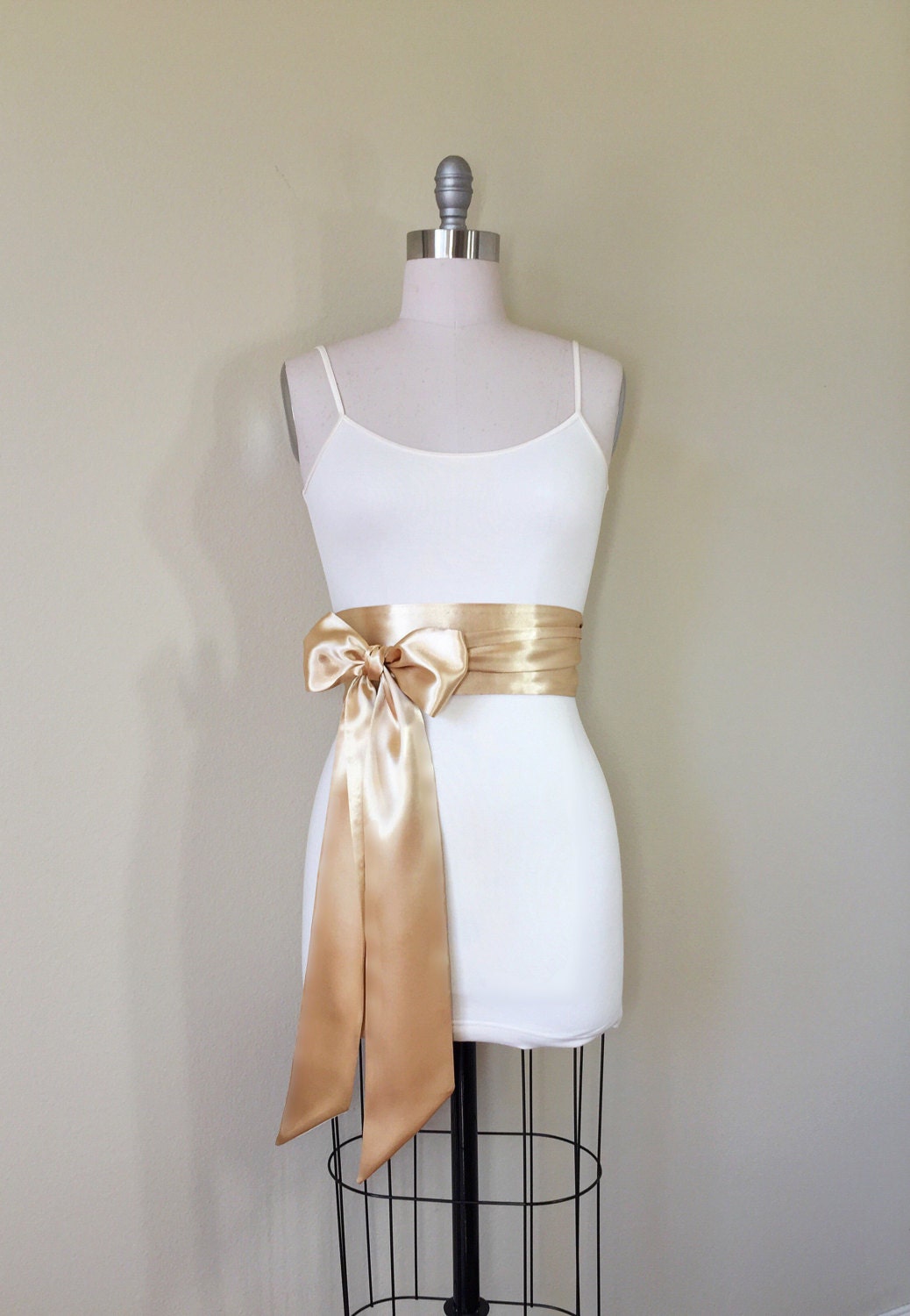 Pale Gold Sash, Gold Satin Sash, Light Gold Wedding Dress Sash Belt ...