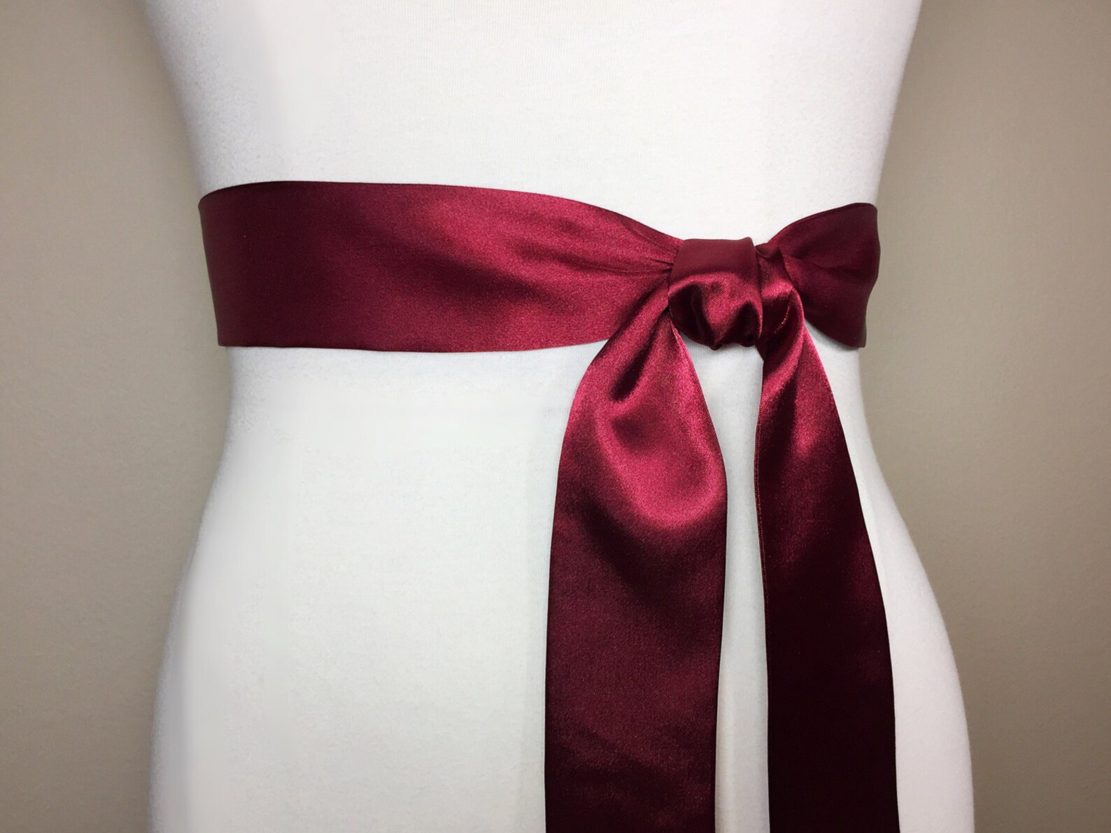 Narrow Burgundy Sash Burgundy Satin Sash Maroon Sash Wine | Etsy