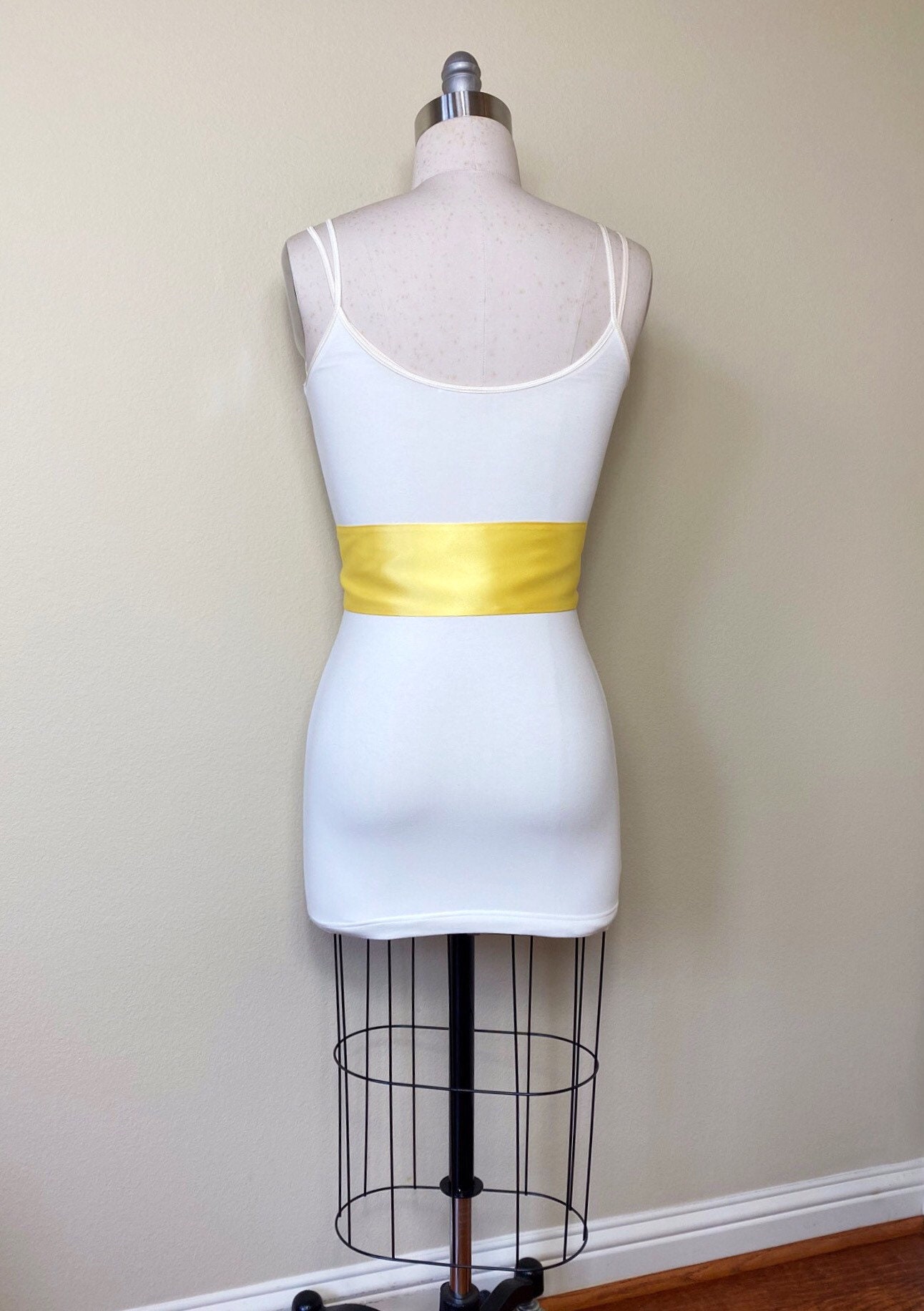 Sunny Yellow Satin Sash, Yellow Sash Belt, Wide Yellow Wedding Dress ...