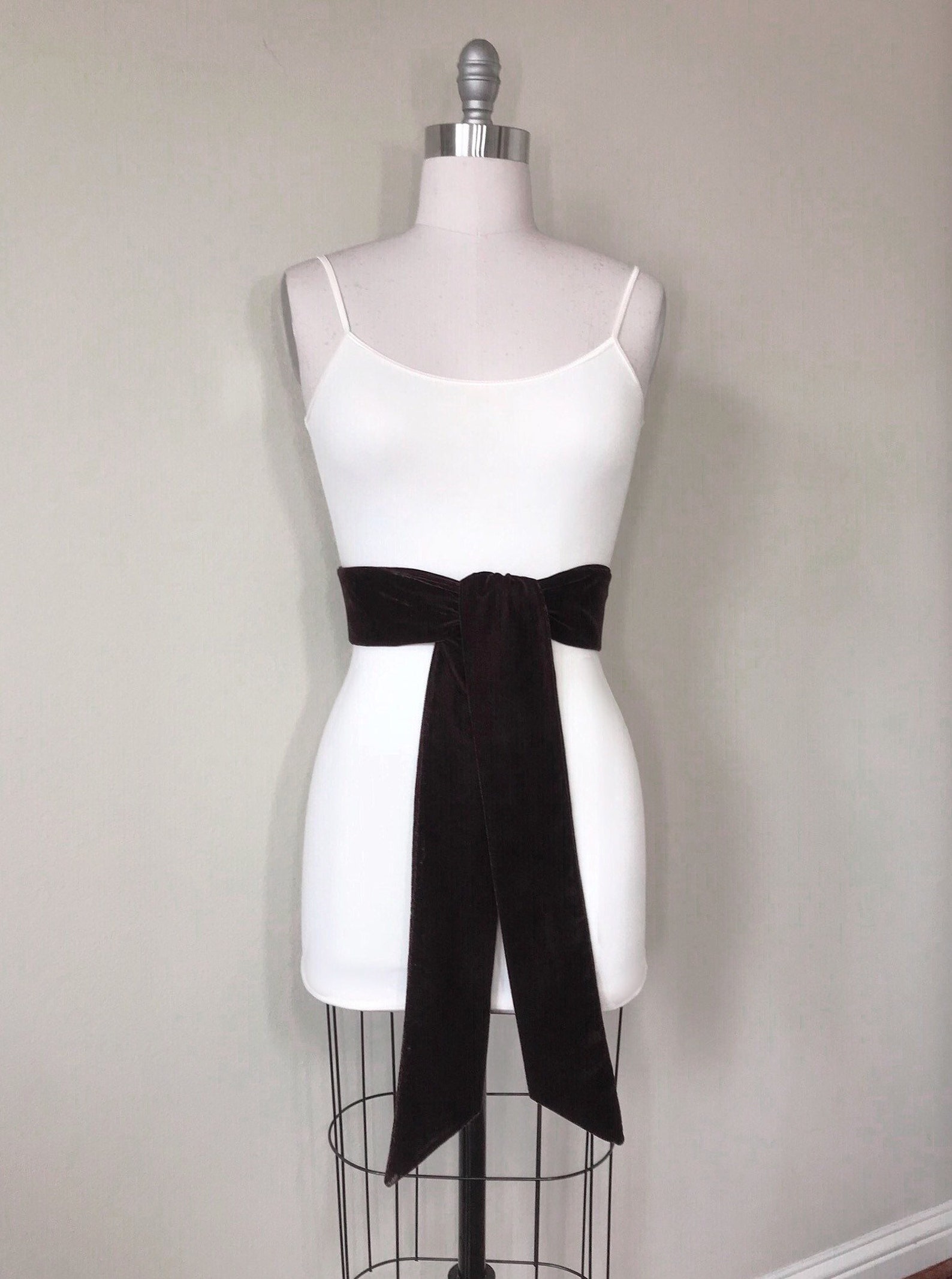 Dark Chocolate Brown Velvet Sash Chocolate Velvet Sash Brown - Etsy