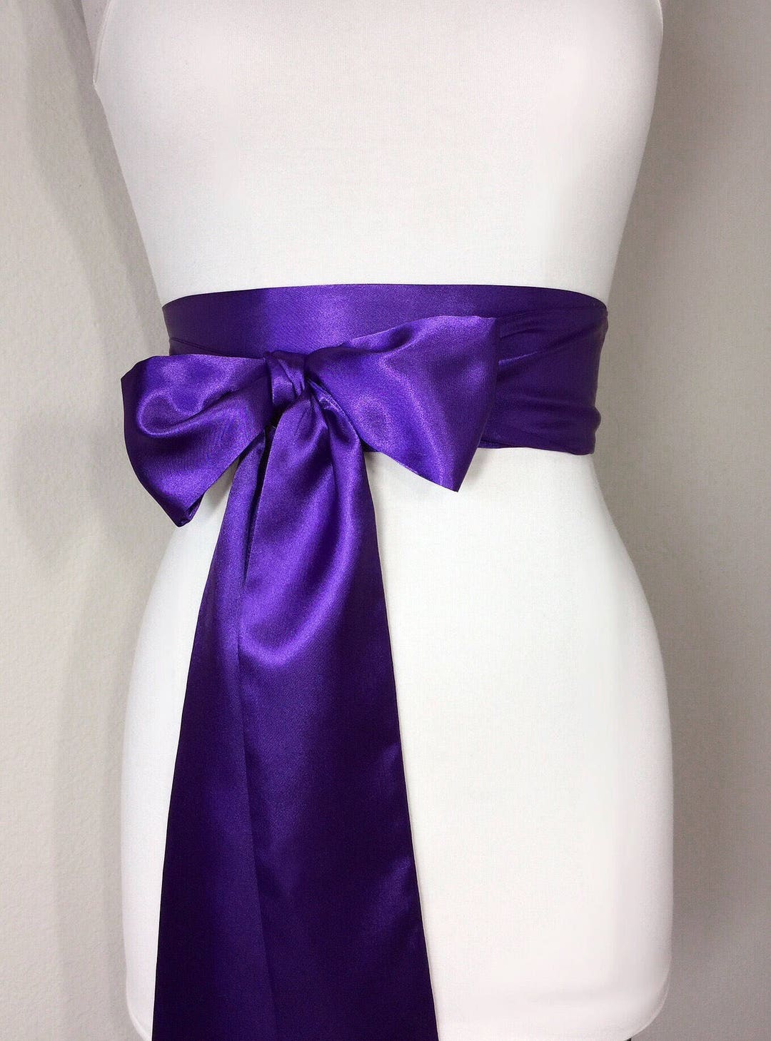 Purple Satin Sash Purple Wedding Bridesmaid Sash Satin Sash - Etsy