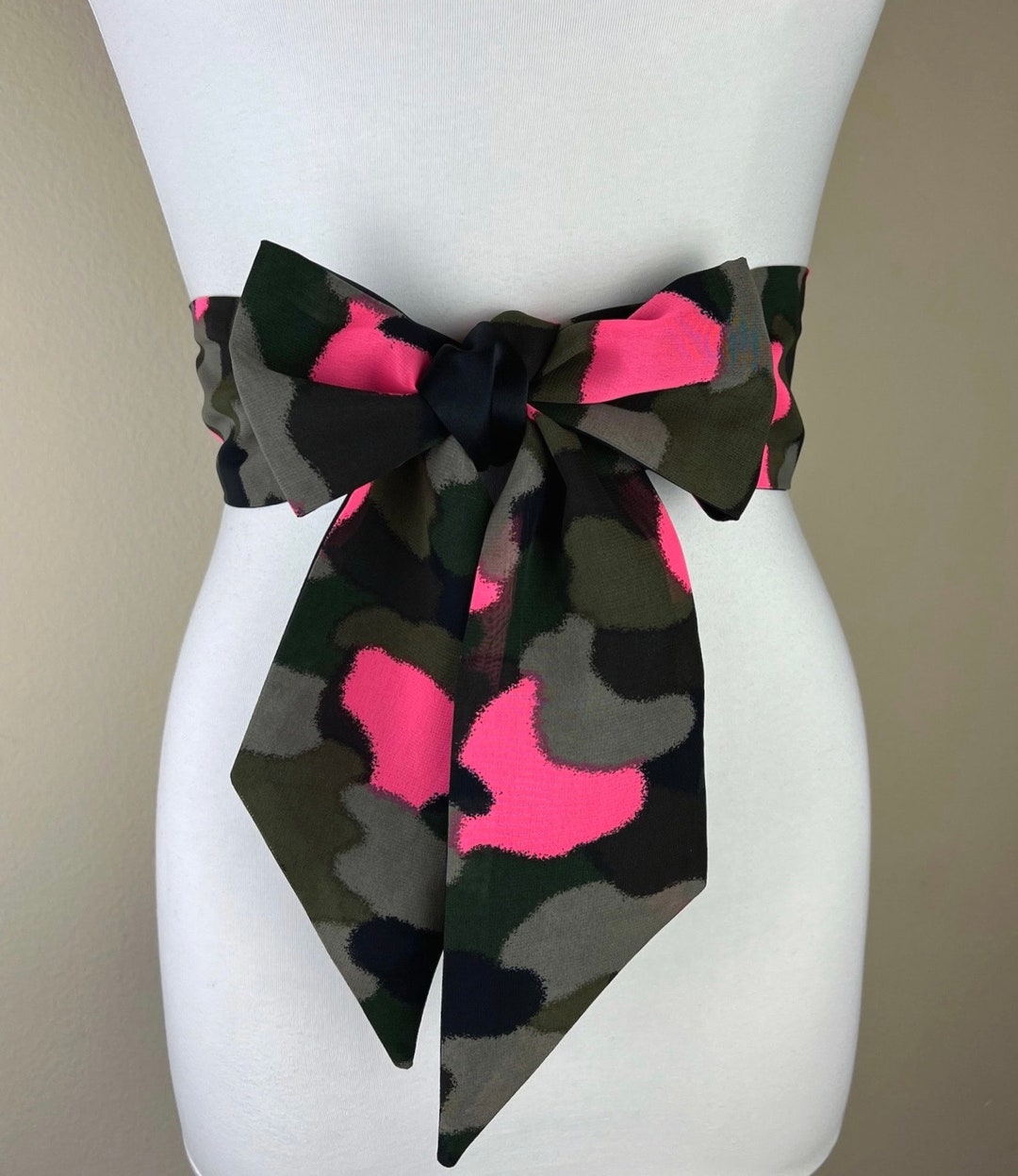 Modern Camo Sash Belt, Hot Pink Camo Sash, Pink Camo Accessories, Camo ...