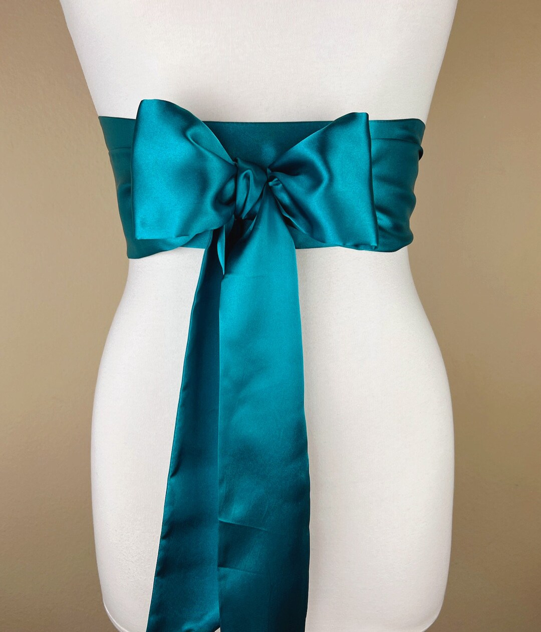 Teal Satin Sash, Turquoise Satin Sash, Teal Sash Belt, Obi Sash Belt ...