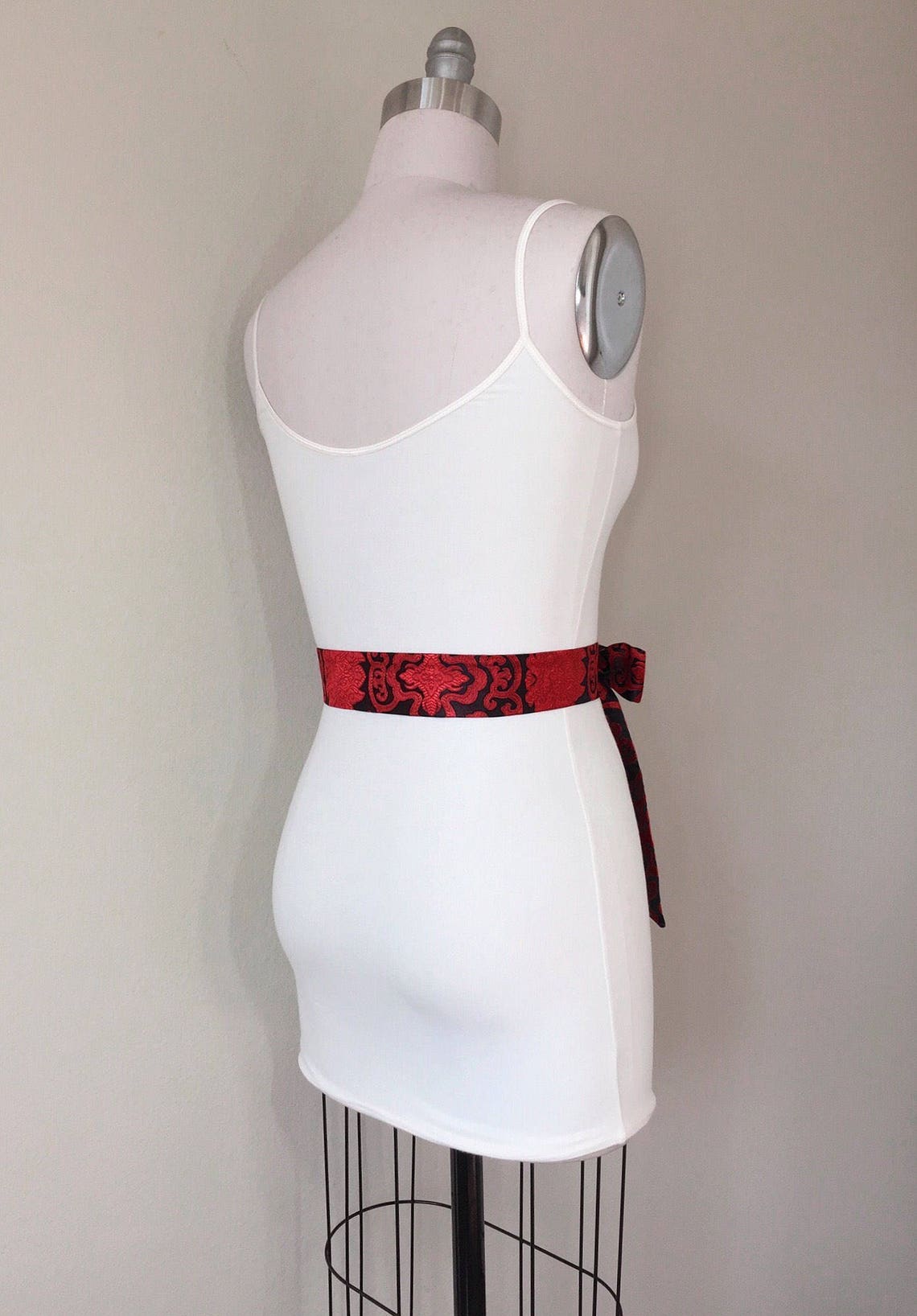 Red & Black Chinese Brocade Sash Red Sash in Satin Brocade | Etsy