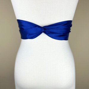 Cobalt Satin Sash, Cobalt Blue Sash, Bridal Sash, Blue Wedding Dress ...