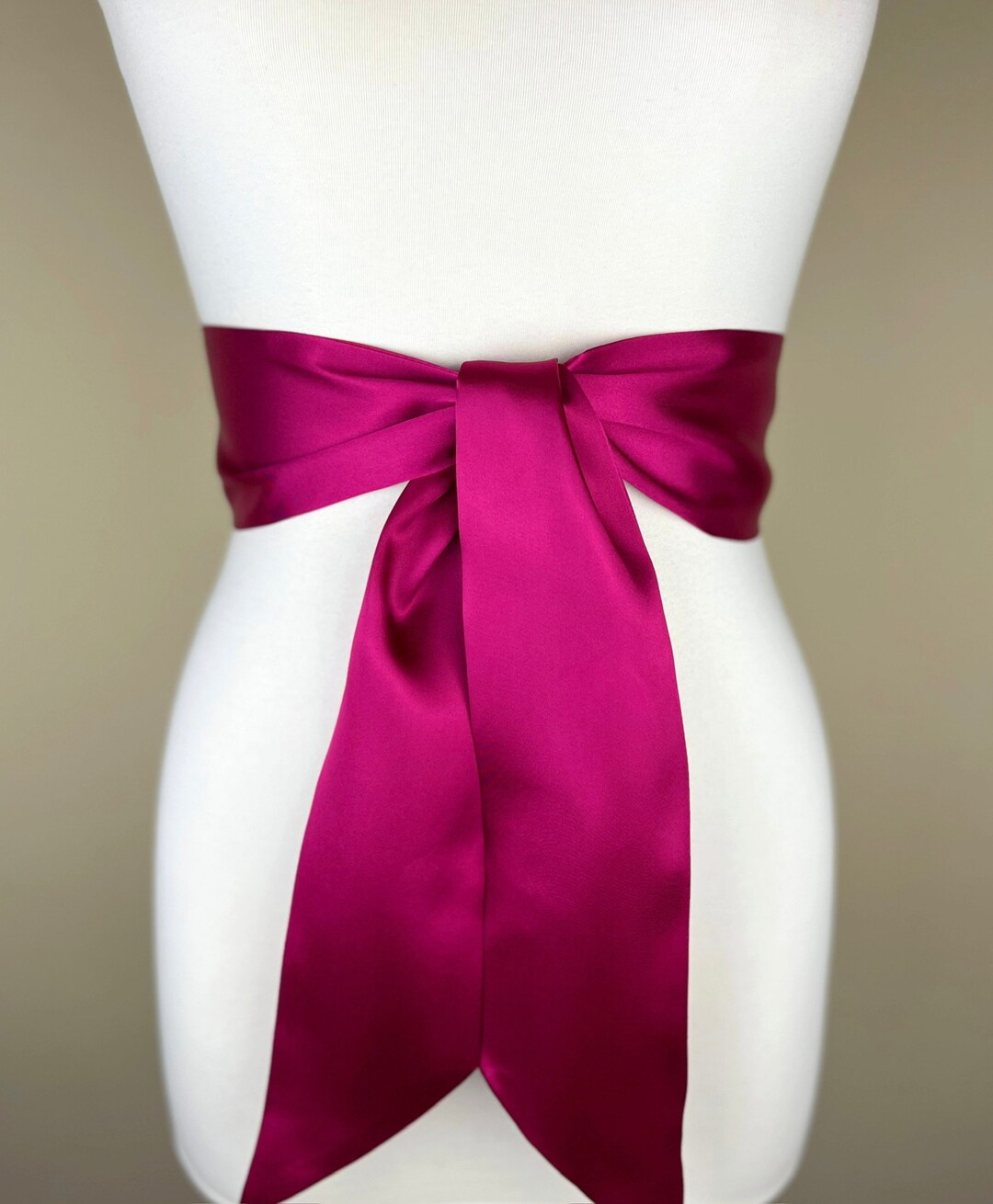 Wide Magenta Satin Sash, Magenta Sash Belt, Magenta Wedding Sash ...