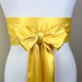 Sunny Yellow Satin Sash, Extra Long Yellow Sash, Wide Yellow Dress Sash ...