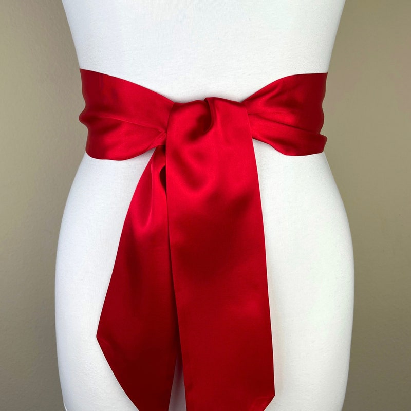 Red Bridal Sash - Etsy