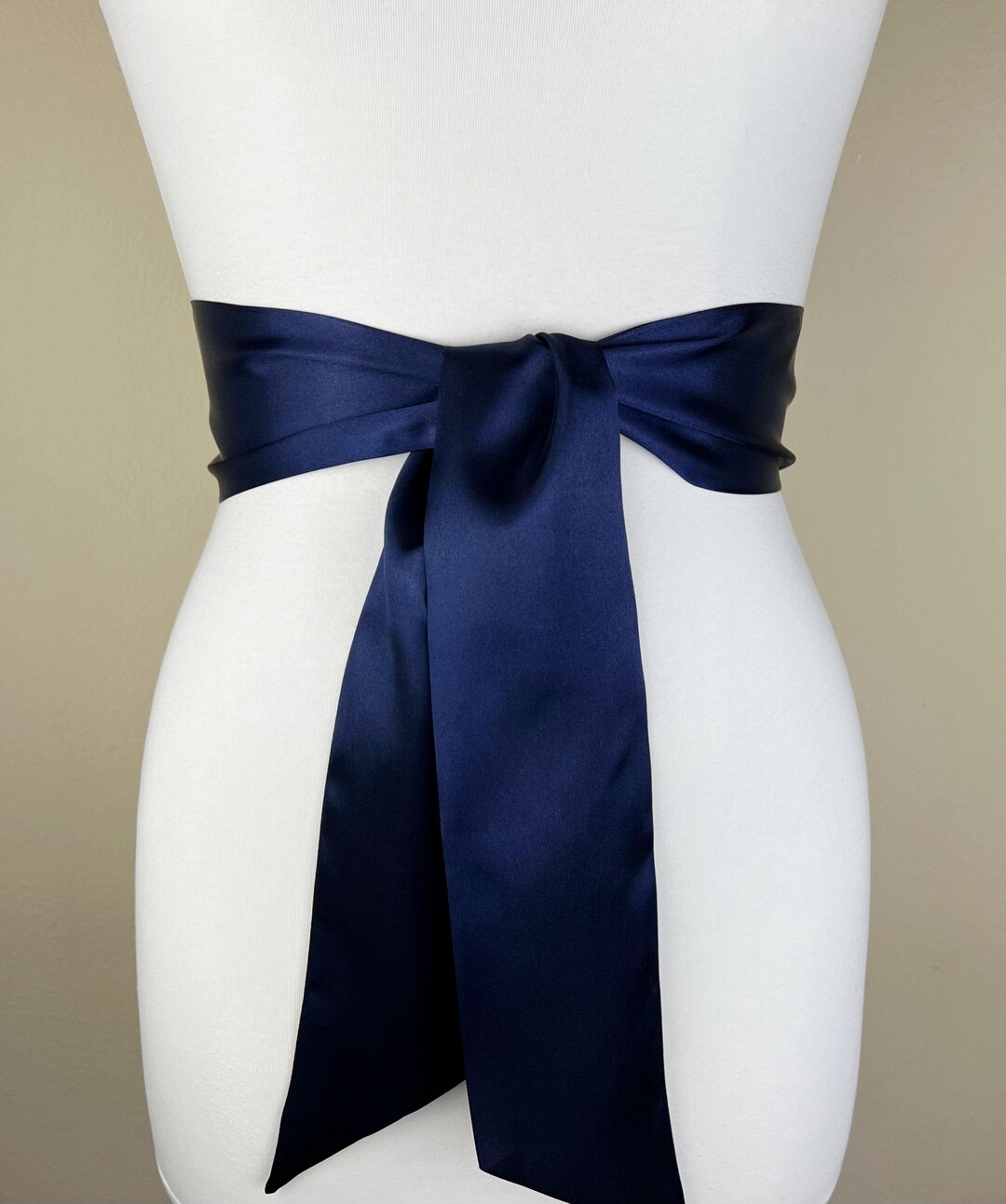 Navy Satin Sash, Navy Sash Belt, Wide Navy Wedding Dress Sash, Navy ...
