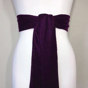 Plum Velvet Sash, Velvet Plum Sash, Plum Sash Belt in Velvet, Plum ...