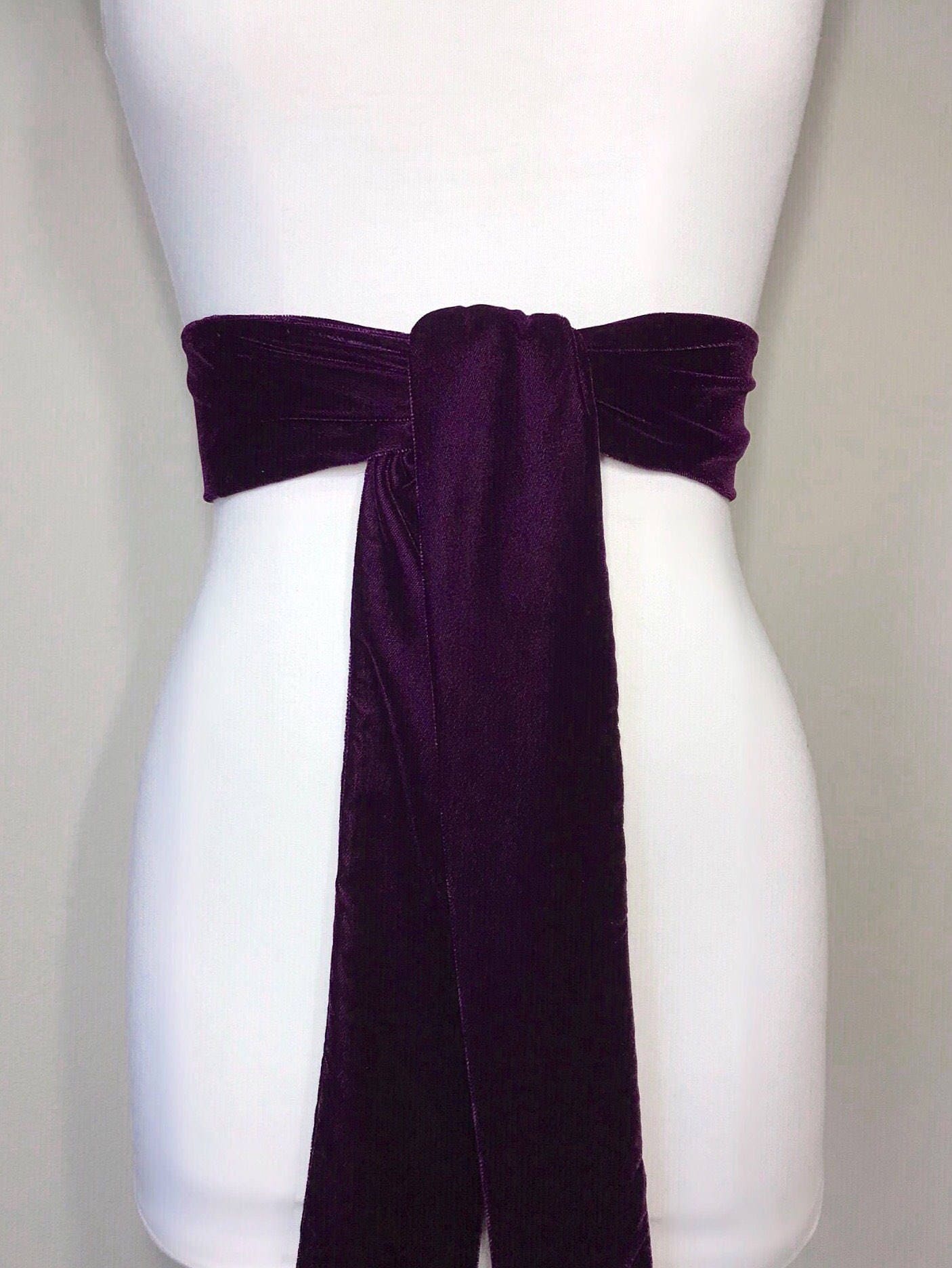 Plum Velvet Sash Velvet Plum Sash Plum Sash Belt in Velvet | Etsy