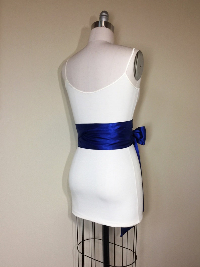 Cobalt Satin Sash Cobalt Blue Sash Bridal Sash Blue Wedding - Etsy