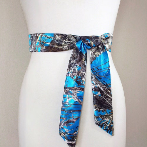 Blue True Timber Dress Sash Camo Wedding Sash Camo Sash | Etsy