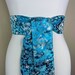 Wide Blue & Silver Chinese Brocade Sash Chinese Dragon Sash - Etsy