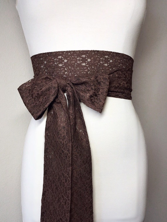 Chocolate Brown Lace Sash Extra Long Lace Sash Wedding Dress - Etsy Canada