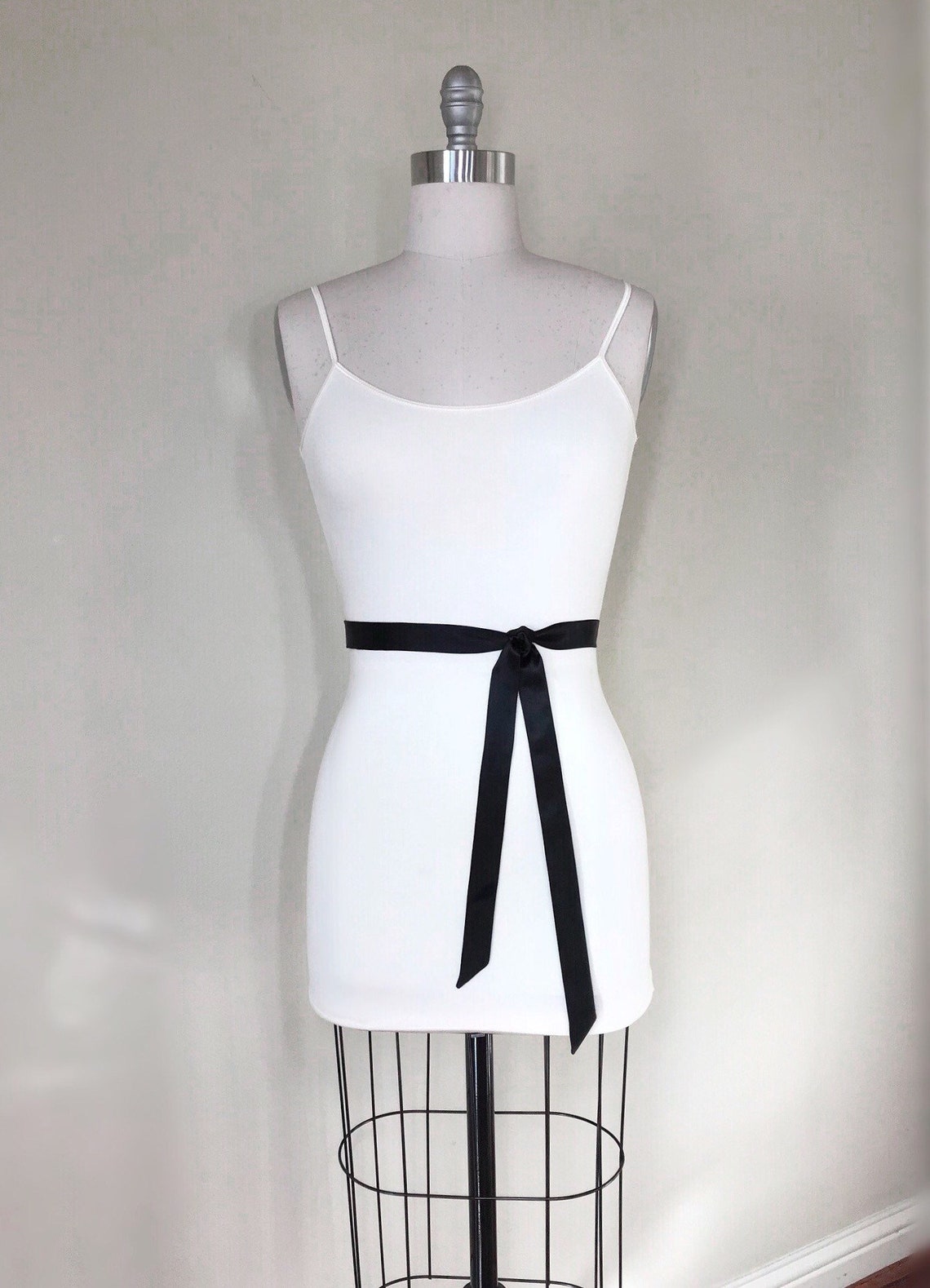 Extra Narrow Black Sash Black Satin Sash Belt Skinny Sash - Etsy