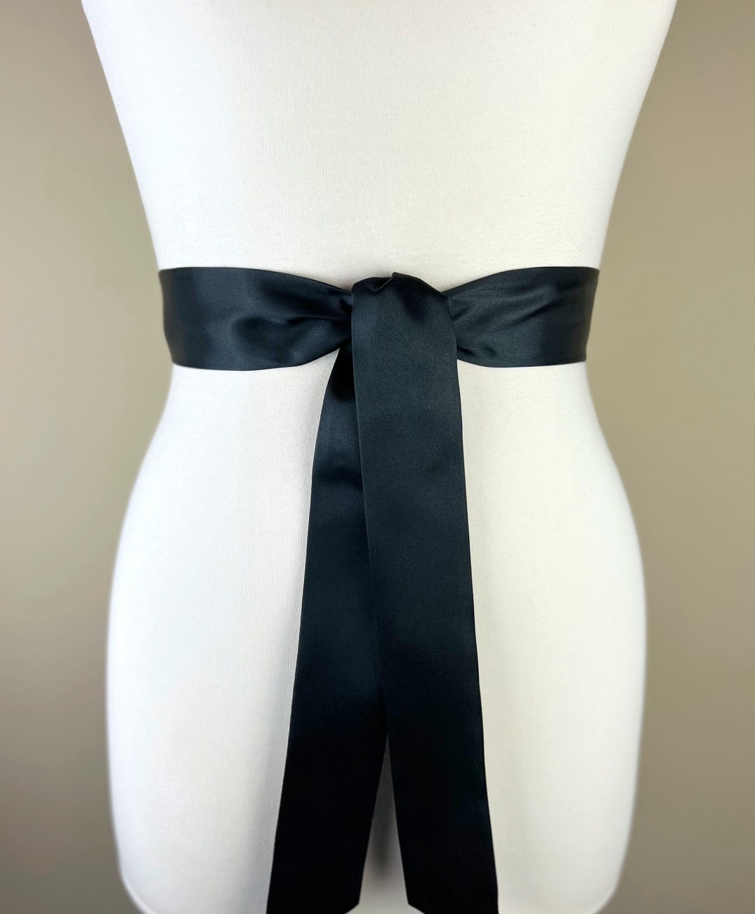 Narrow Black Satin Sash, Narrow Black Sash Belt, Bridesmaid Sash, Black ...