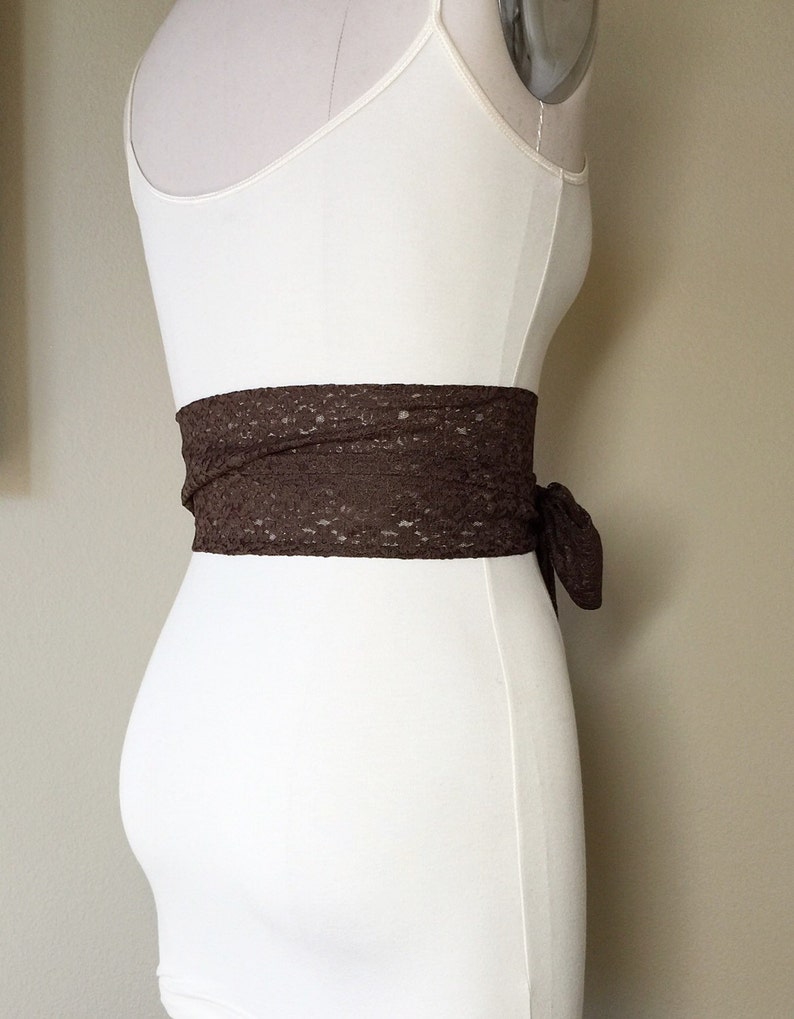 Chocolate Brown Lace Sash Extra Long Lace Sash Wedding Dress - Etsy