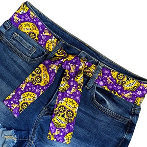 LSU Sash Belt, LSU Sugar Skulls Belt, Lsu Tailgate Party, Tigers Game ...