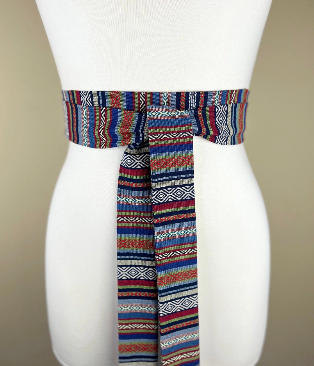 Aztec Sash, Tribal Sash, Woven Ethnic Print Sash, Native American Belt ...