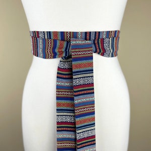Aztec Sash, Tribal Sash, Woven Ethnic Print Sash, Native American Belt ...