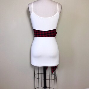 Extra Long Buffalo Plaid Sash Red & Black Checkered Sash Red - Etsy