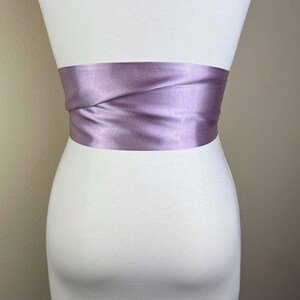 Lilac Sash, Lilac Satin Sash, Dusty Lavender Sash, Bridesmaid or ...