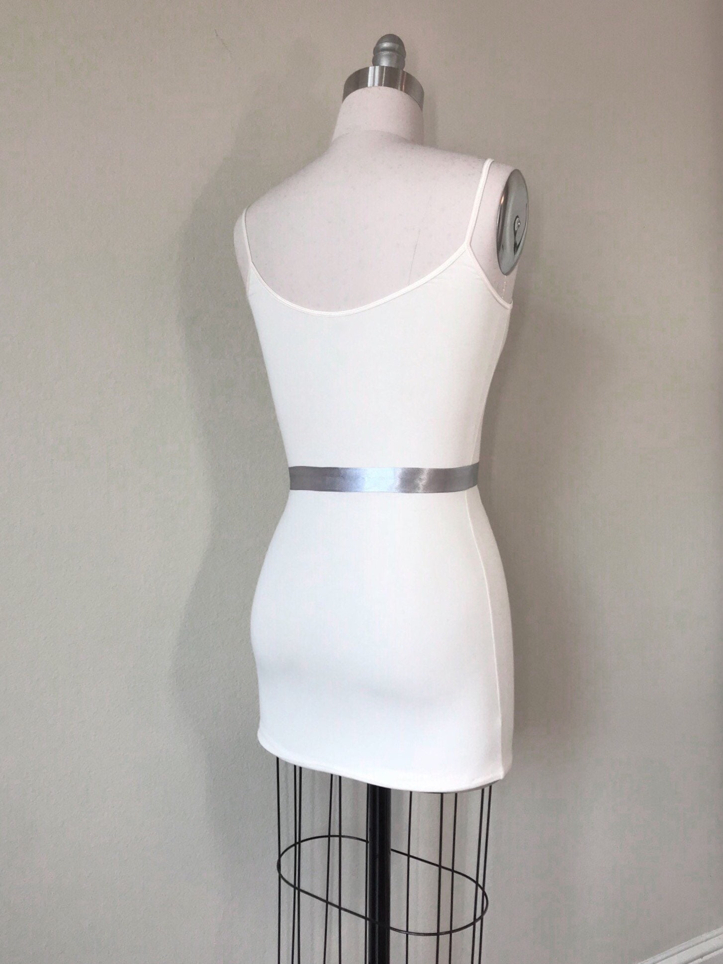 Extra Narrow Silver Sash, Bright Silver Satin Sash Belt, Skinny Sash ...