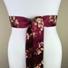 Burgundy & Gold Chinese Brocade Sash, Burgundy Sash in Satin Brocade ...