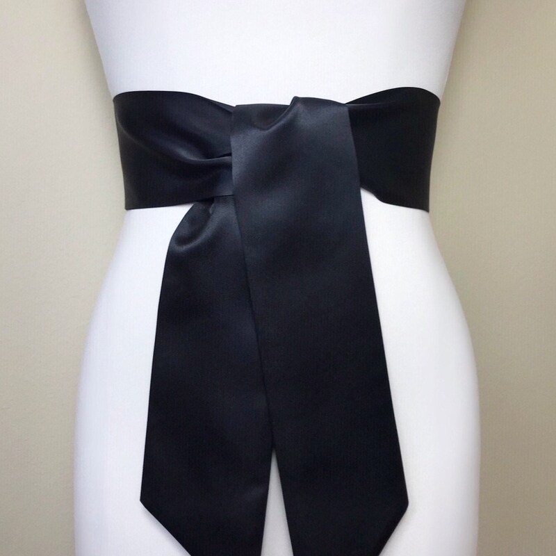 Black Ribbon Belt - Etsy