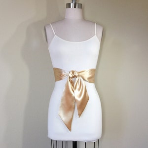 Pale Gold Satin Sash Light Gold Sash Belt Wide Gold Wedding - Etsy