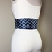 Navy Satin Sash Navy Quatrefoil Sash Navy Sash Navy & White - Etsy