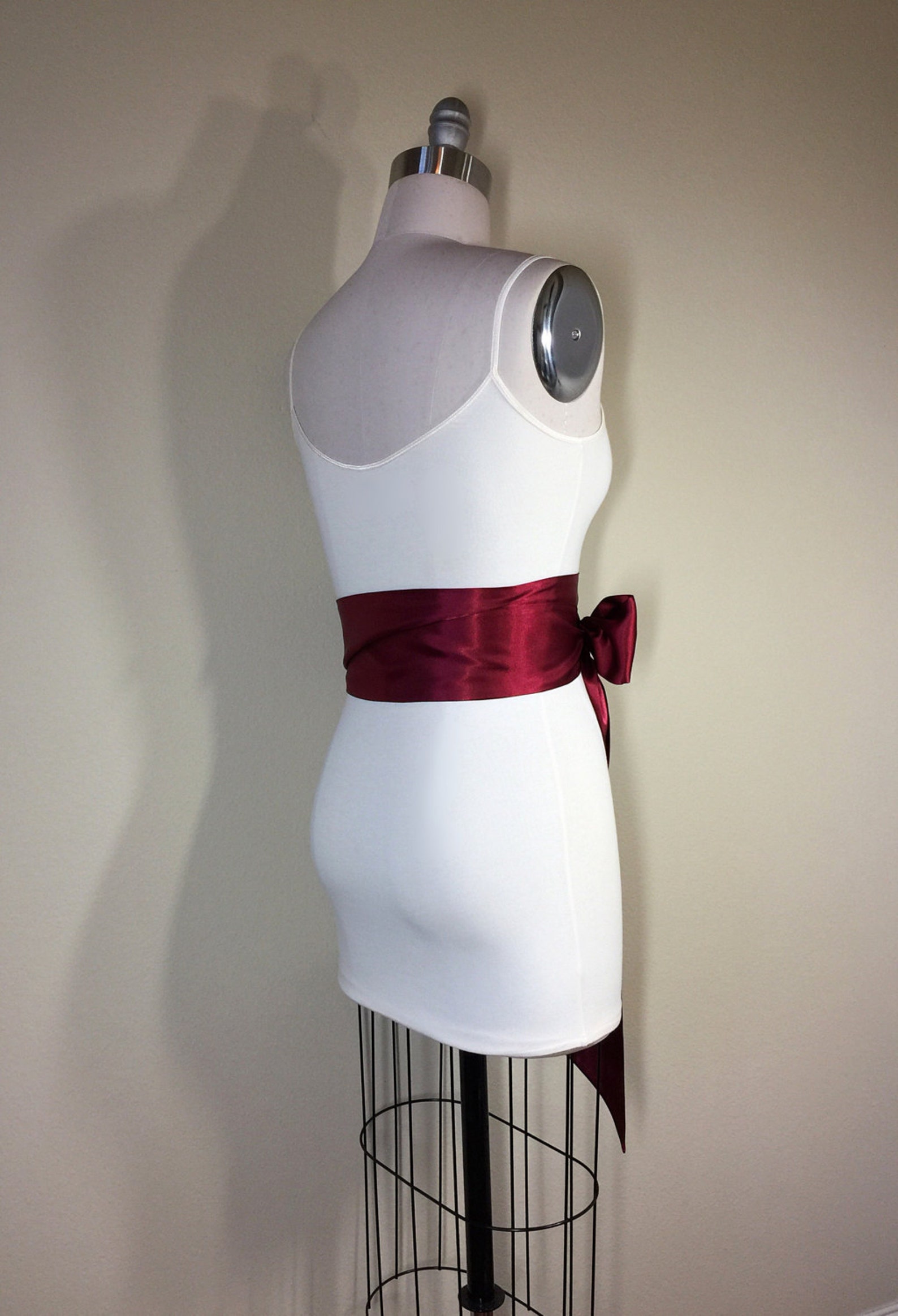 Burgundy Sash Burgundy Satin Sash Maroon Sash Holiday Sash - Etsy