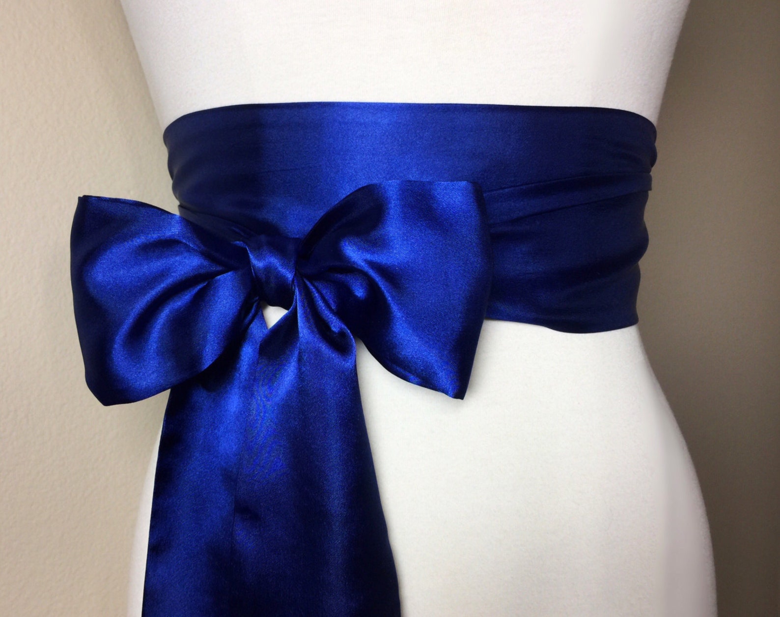 Cobalt Satin Sash Cobalt Blue Sash Bridal Sash Blue Wedding - Etsy