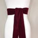Burgundy Velvet Sash, Wine Velvet Sash, Burgundy Sash Belt in Velvet ...