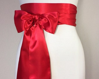 Red Bridal Sash | Etsy