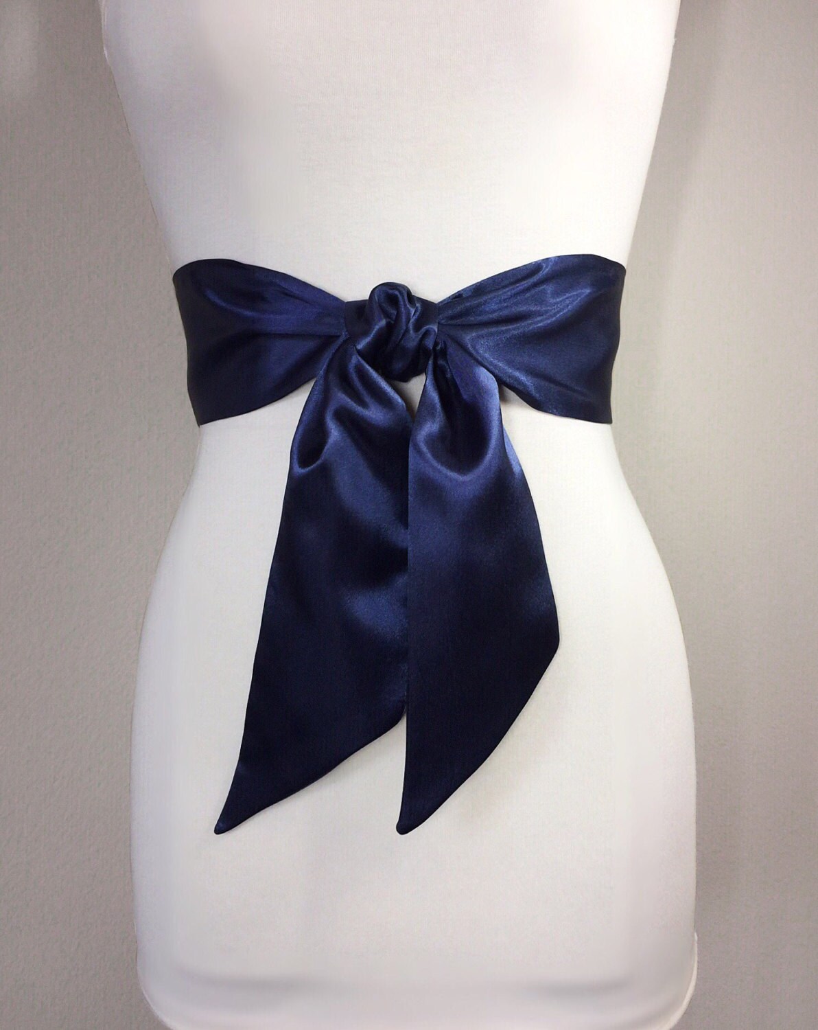 Navy Satin Sash Navy Sash Belt Wide Navy Wedding Dress Sash Navy Bridal Sash Navy Blue Satin 