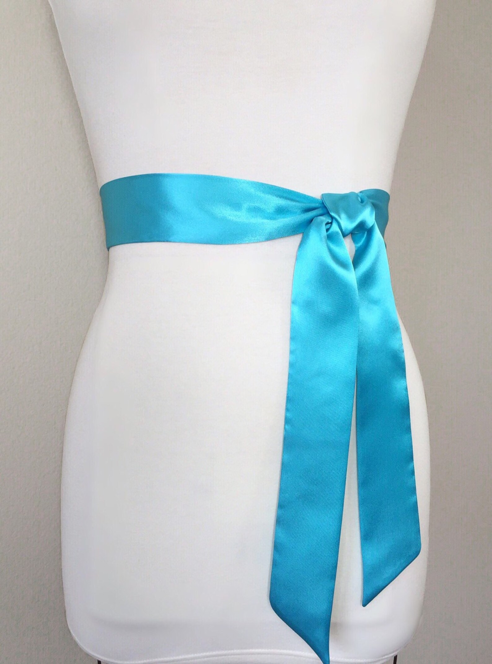 Aqua Satin Sash Belt Aqua Blue Sash Aqua Bridesmaid Sash - Etsy