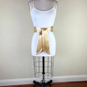 Pale Gold Satin Sash, Light Gold Sash Belt, Wide Gold Wedding Dress ...