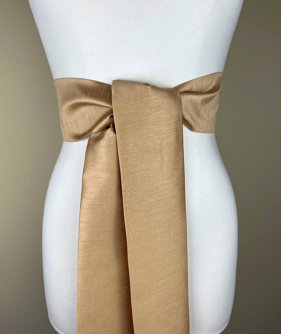 Wide Textured Gold Sash Belt, Gold Dupioni Sash, Gold Dress Sash ...